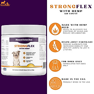 PiccardNaturePets StrongFlex with Hemp Joint Support for Dogs 120 Soft Chews