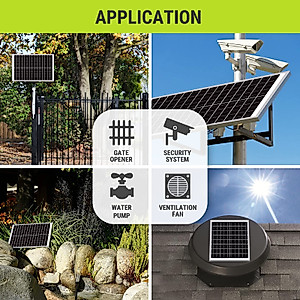 Newpowa 30W 24V Solar Panel High-Efficiency Monocrystalline 24V PV Module Designed for 24V Off Grid System, Charge Your 24V Battery of RV, Boat, Camper, Trailer, Gate Opener