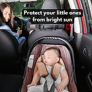 Harrier Hardware Baby & Passenger Side Window Cling Sun Shade, 4-Pack (22 x 14 inches)