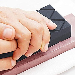 Sharp Pebble Large Flattening Stone- Dual Grit Coarse/Fine Sharpening Stones Flattener- Diamond Grooves Whetstone Fixer-Re Level Any Whetstones & Waterstones