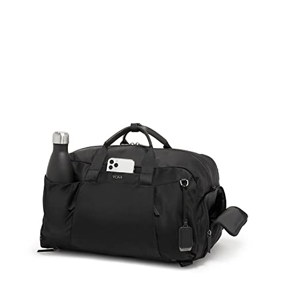 TUMI Voyageur Malta Duffel/Backpack - Premium Duffle Travel Bag Perfect for Gym or Weekend Trip - Black & Gunmetal Hardware