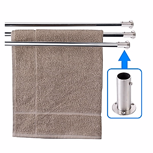 MIUNNG 3pcs Stainless Steel Deck Flanges for Above Ground Pool Ladders and Handrails Closet