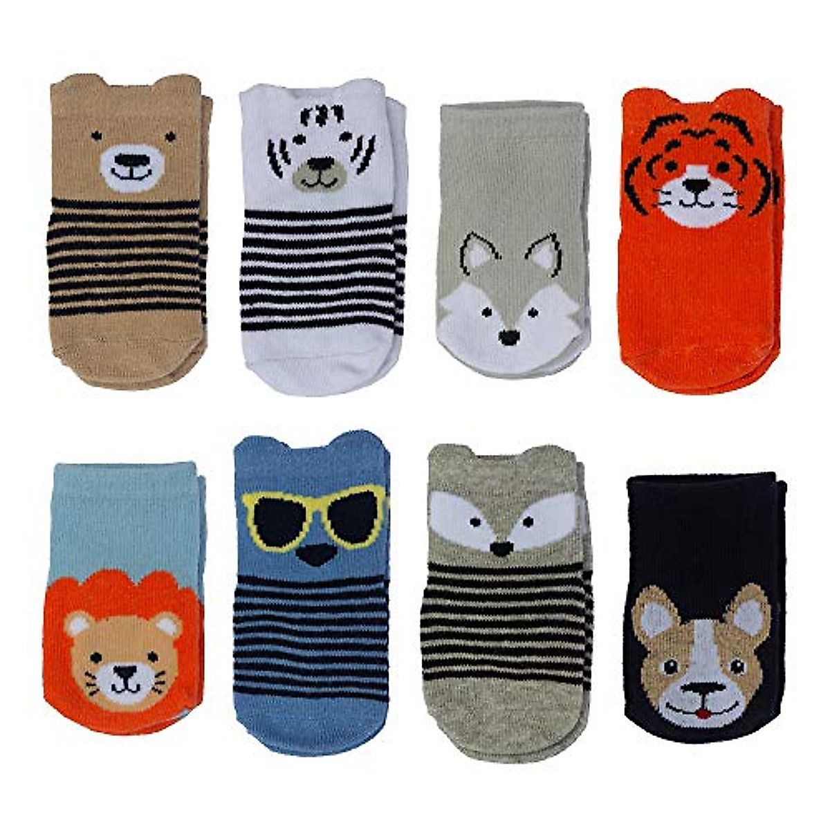 Little Me Baby Boys Animal/ Solids/ Spaced Dye/ Textured Assorted 16 Pack Boy Socks, Multi, 0-12 Months US