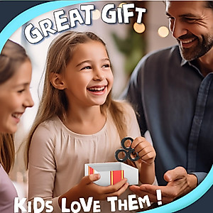 BUNMO Magnetic Rings - Fidget Toys Adults - Magnetic Fidget Rings - Endless Hours of Fun - Spin, Connect & Play - Addictive Fidget Toy for Boys & Girls - Great Teen Gift - Black