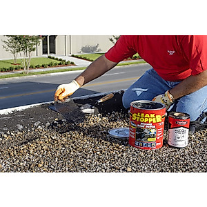 Leak Stopper Rubber Flexx Liquid Rubber Coating - Seal & Waterproof Protection – for Boats, Roof, Tents, Machinery, Buildings, Interior, Exterior – 1 Quart Black