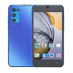 5.45Inch Unlocked Smartphone, 2GB RAM 16GB ROM Full HD Screen, Support WiFi/Bluetooth//GPS/Face Recognition, 3G Cell Phone for Android 10(Blue)