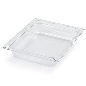 Carlisle FoodService Products 10220B07 Storplus Half Size Food Pan, Polycarbonate, 2.5" Deep, Clear