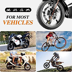 Linkax Motorcycle Alarm Disc Brake Lock, Accesorios para Motos, Motorcycle Locks Anti-Theft Security Wheel Lock 110dB 7mm Pin with Reminder Cable and Carry Pouch for Motorbike Dirt Bike Scooter