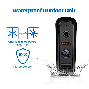 JeaTone 10 Inches Wired Video Intercom System, Doorbell with Camera and Monitor, Home Security System with IP65 Waterproof Doorbell, Night Vision, 1080P HD/2.0MP, Motion Detection, Dual-Way Intercom