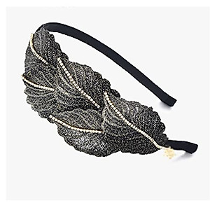 XBWEI Hair Hoop Head Hoop Hairpin Leaf Insert Drill Hair Accessories Show Face Small Hair Hoop Face Wash Hair Accessories