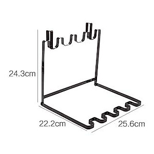 Psivika 2 Pcs Hanging Trash Garbage Bag Holder Folding Storage Holder Racks for Kitchen Different Size Plastic Bag (Black)