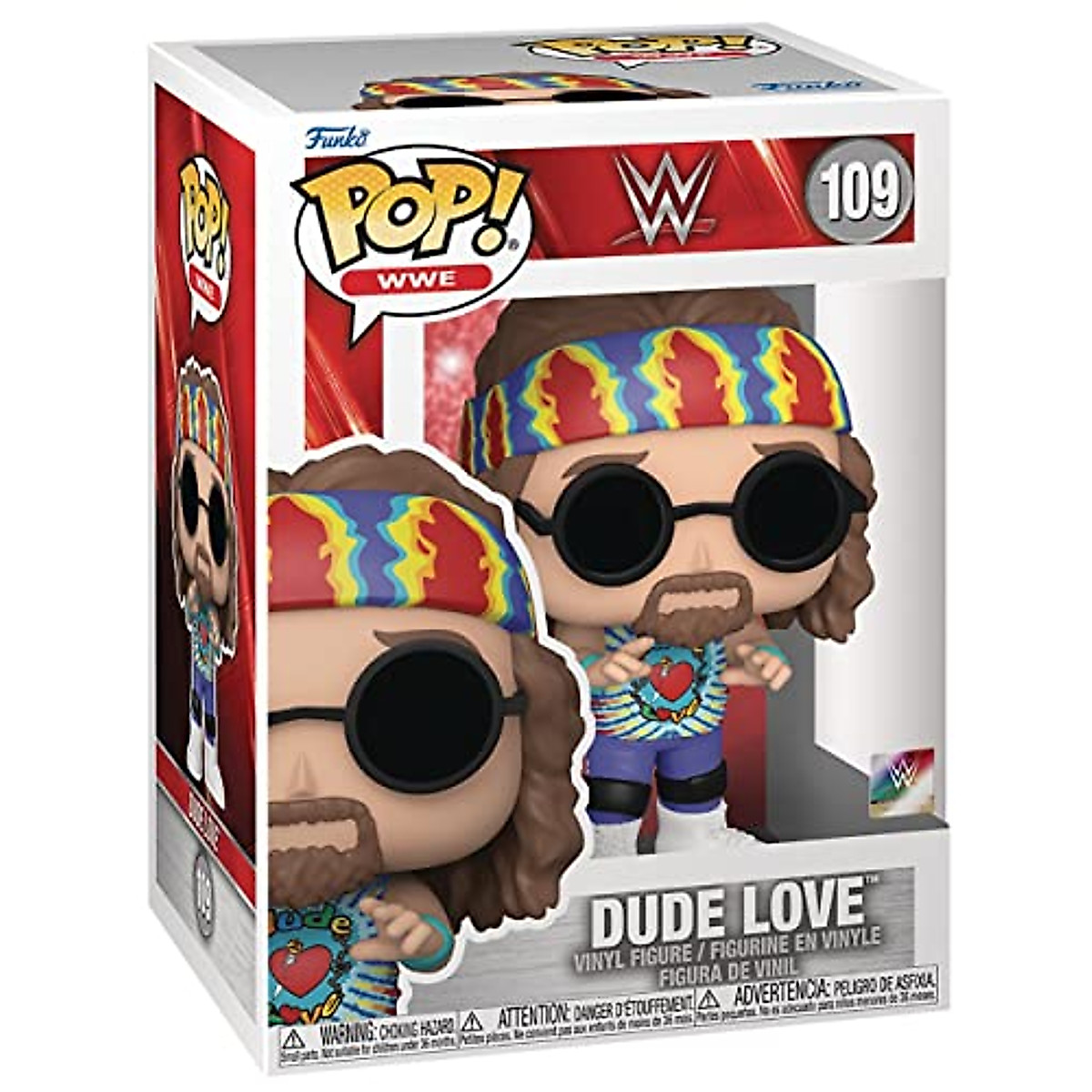 POP WWE: Dude Love Funko Pop! Vinyl Figure (Bundled with Compatible Pop Box Protector Case), Multicolor, 3.75 inches