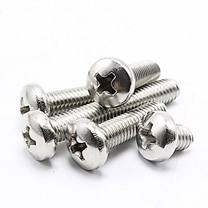 #2-56 x 1/8 Phillips Pan Head Machine Screws,Stainless Steel,Full Thread,Right Hand,Pack of 100