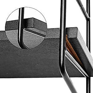 BOLUO Black Wall Shelf Bathroom Shelves - Bedroom Kitchen Living Room Modern Book Shelf Floating Shelves 24 inch (610-B)