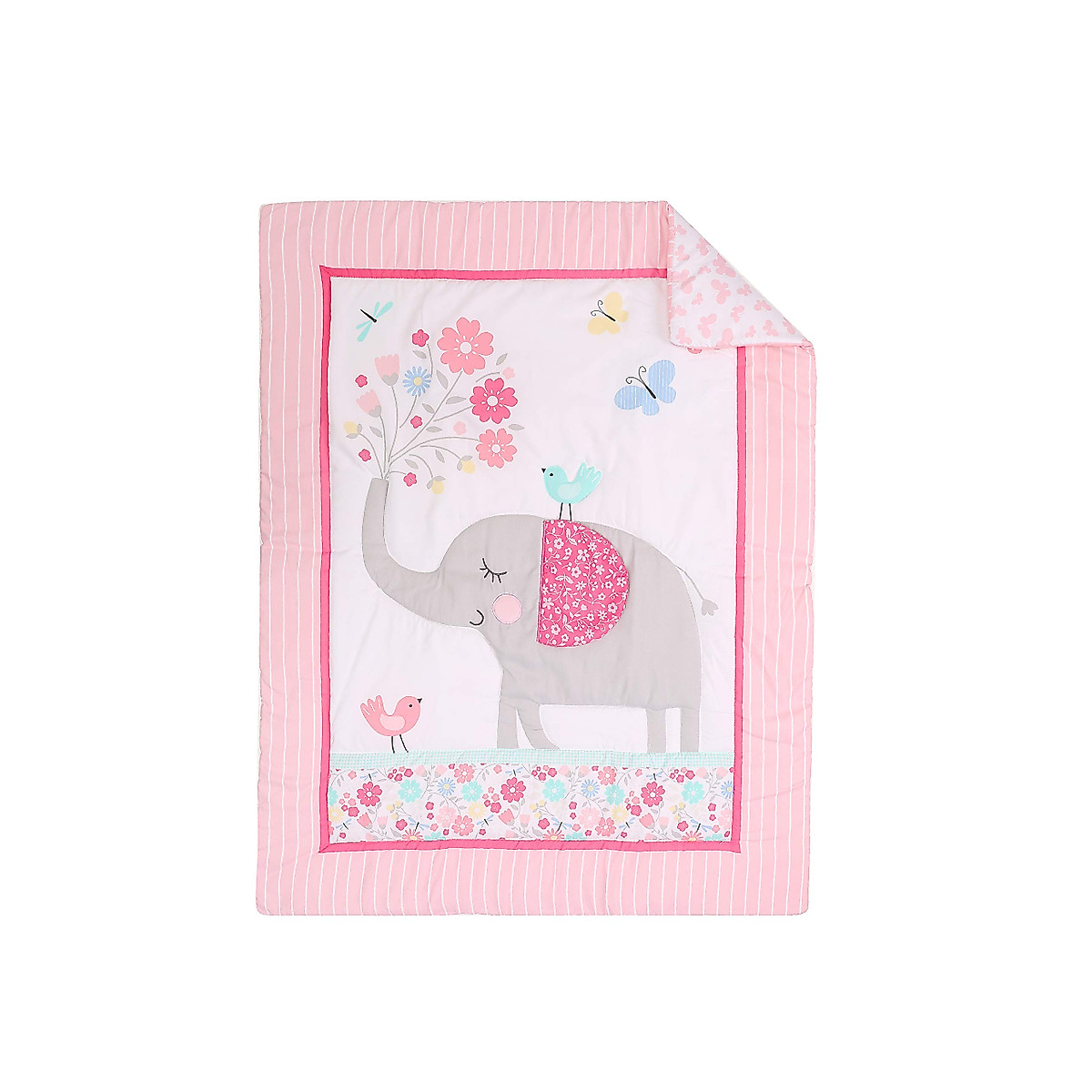 DMZVEIDA The Latest 3-Piece Set of Crib Products Baby Bedding Set:Baby Comforter Baby Quilt,Baby Fitted Sheet,Baby Pillowcase,Soft Skin Friendly Cotton Fabric,for Girls Boys.(399)