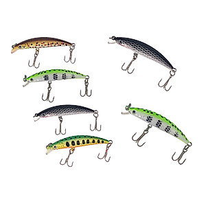 Sanhu Minnow Crankbaits for Bass Trout Fishing 4 Pieces Combo A