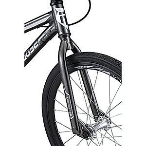 Mongoose Title Micro BMX Race Bike, 20-inch Wheels, Beginner Riders, Lightweight Tectonic T1 Aluminum Frame and Internal Cable Routing, Charcoal