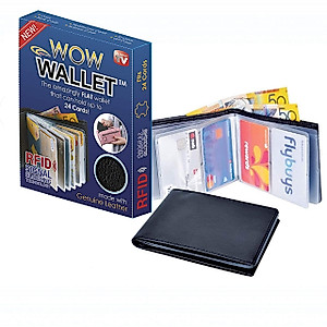 ALLmuis Amazing Men and Women Slim Leather wonder Wow Wallet - Credit Card Protector - RFID Blocking Case