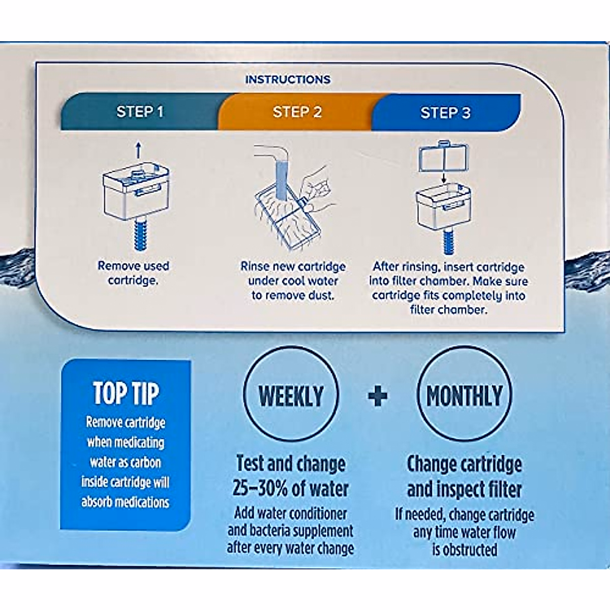 Top Fin EF-S Element Filter Cartridge Value Pack 12 Month Supply 2.1 in X 3.7 in