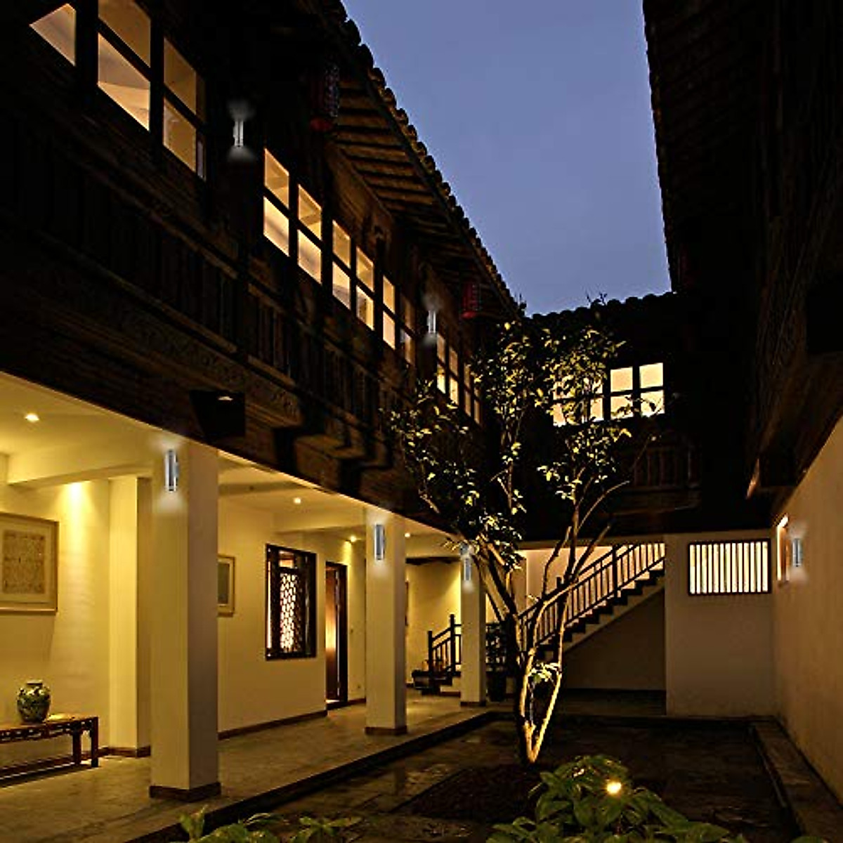 LED Wall Light，1Pc Up and Down Wall Light Indoor Outdoor Home Garden Lawn Decor Lamp LED Bulbs Included