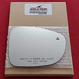 Mirror Glass Replacement + Adhesive Pads for 2017-2022 Pacifica, 2020-2022 Voyager Passenger Side - Blind Spot (2017 2018 2019 2020 2021 2022 17 18 19 20 21 22)