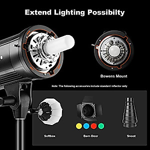 Godox SK400II 400Ws GN65 5600K Studio Strobe Flash Monolight Light for Studio Shooting,with Built-in Godox 2.4G Wireless X System,150W Modeling Lamp(Bowens Mount)