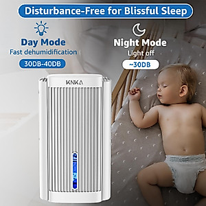 Dehumidifier,95 OZ Water Tank, 850 sq. ft, Quiet Dehumidifier for Basement, Bathroom, RV, Closet, Bedroom with Auto Shut Off, Sleep Mode,7 Colors LED Light, Dehumidifiers for Home,White