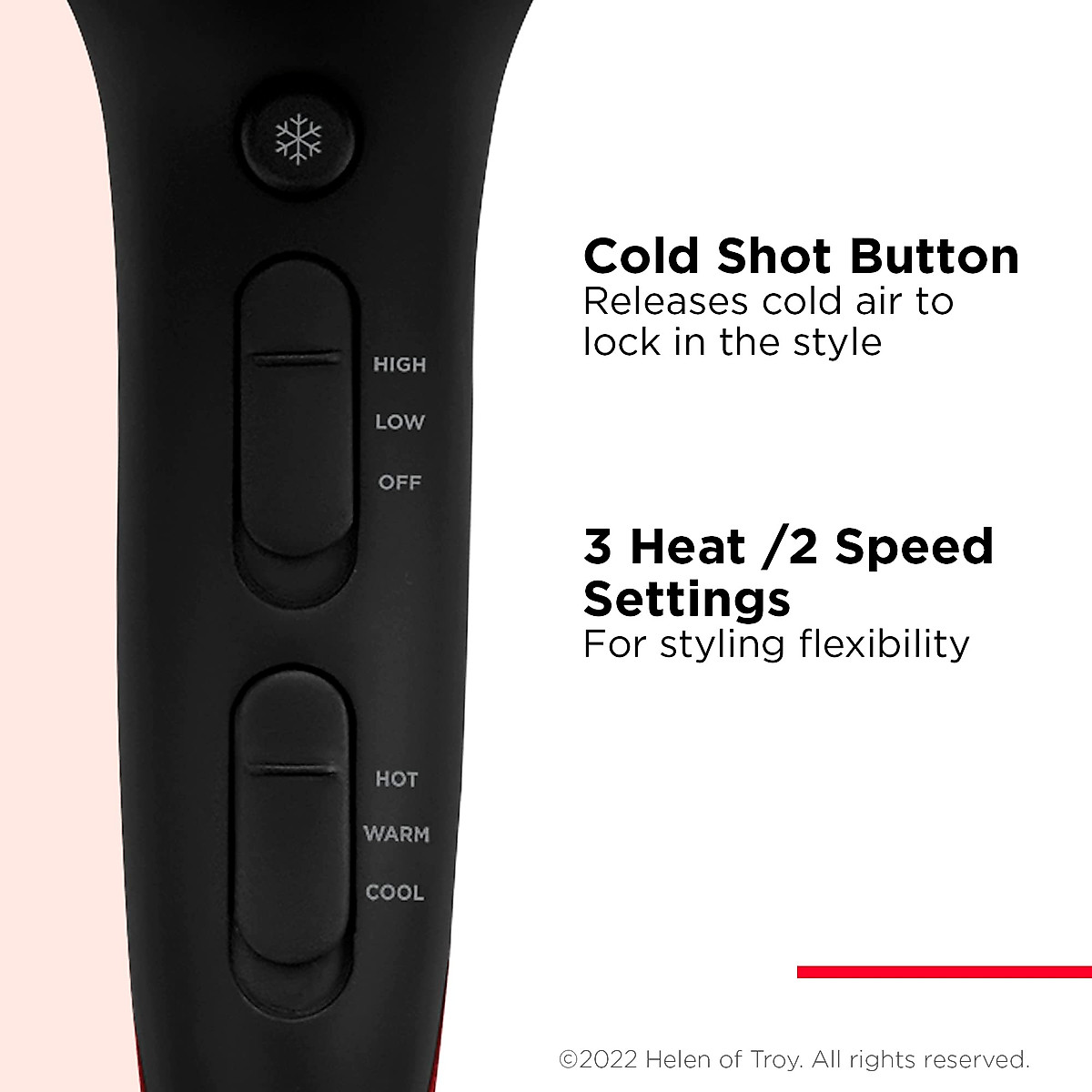 REVLON SmoothStay Coconut Oil Infused Hair Dryer with Diffuser | 1875W Blow Dryer Improves Shine for Smoother Styles and Tames Frizz for Silky Finish (Black)
