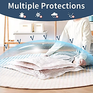 SZO 25 Pack Vacuum Storage Bags With Electric Air Pump,(5 Jumbo/5 Large/5 Medium/5 Small/5 Roll Up Bags)Vacuum Seal Bags For Clothing Travel, Space Saver Bags For Luggage, Blankets,Bedding,Moving Bags