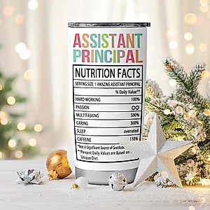 lpmisake Assistant Principal Gifts, Assistant Principal Gifts for Women, Assistant principal Appreciation gifts, New Assistant Principal Gift Thanksgiving, 20oz Assistant Principal Tumbler