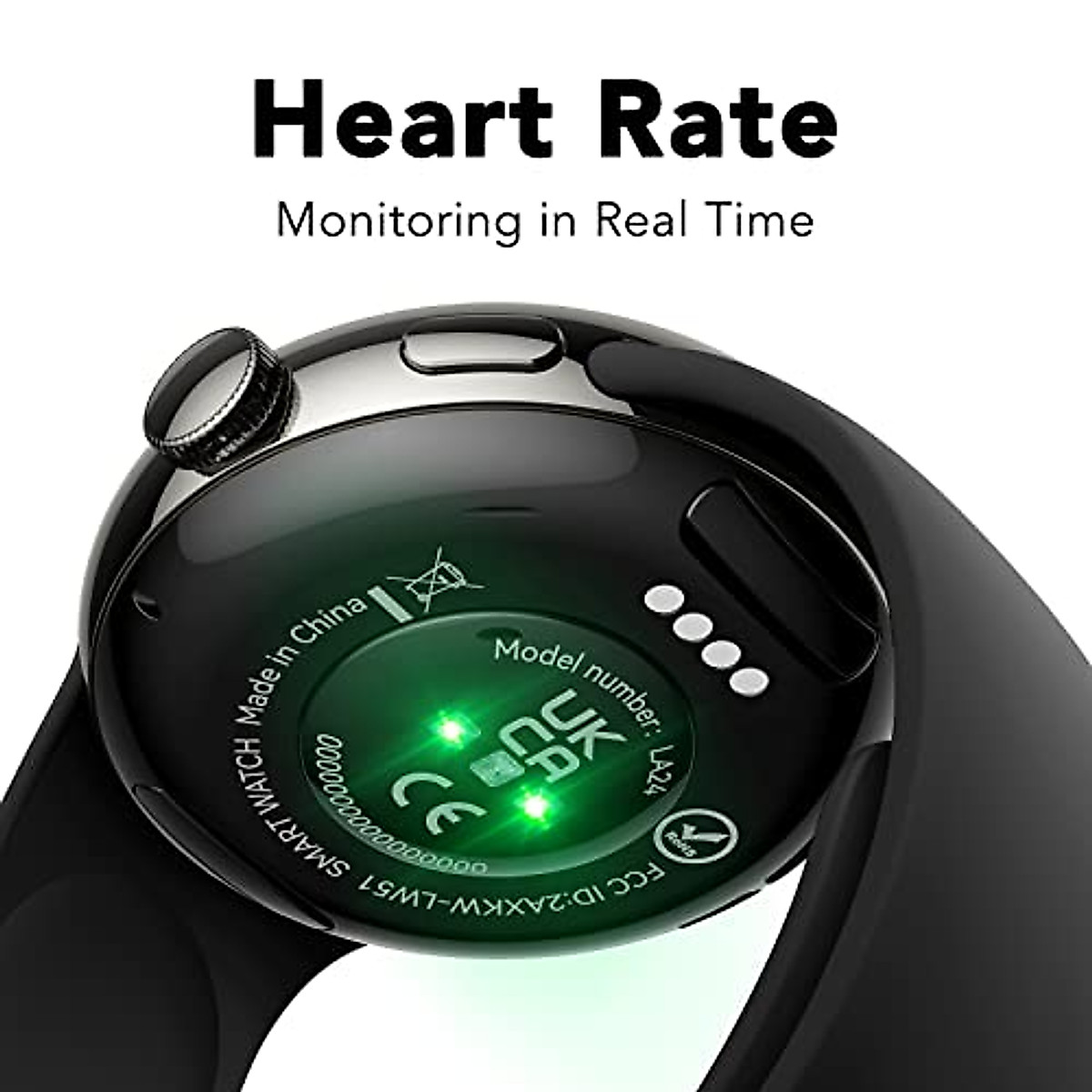 Parsonver Smart Watch Answer Make Call, AMOLED Always-on Display Smartwatch for Android and iOS Phones with Bluetooth Call/Dial, Fitness Activity Tracking, Sleep Monitor, Pedometer, Black, AIROR1