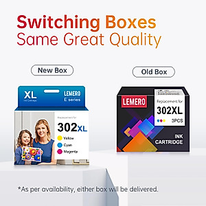 LEMERO Remanufactured Ink Cartridge Replacement for Epson 302 XL 302XL T302XL to use with Expression Premium XP-6100 XP 6100 XP-6000 (1 Cyan, 1 Magenta, 1 Yellow, 3 Pack)