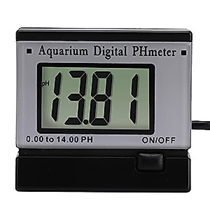 Oumefar Digital PH Monitor, Mini PH Meter ABS Quality Material Water Quality Tester 110V US Plug for Aquariums, PH Monitor Kit for Hydroponics Aquaculture Laboratory