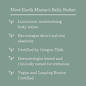 Earth Mama Belly Butter & Belly Oil Bundle for Dry, Stretching Skin | Moisturize + Encourage Skin's Natural Elasticity During Pregnancy & Beyond, 8-Fluid Ounce & 4-Fluid Ounce