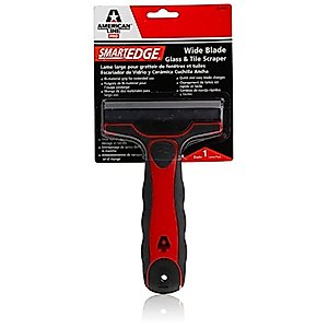 American Line SmartEdge Scraper with 4" Wide Blade - Includes 1 High Carbon Steel Blade - Ergonomic Handle with Convenient Blade Storage - 65-0002