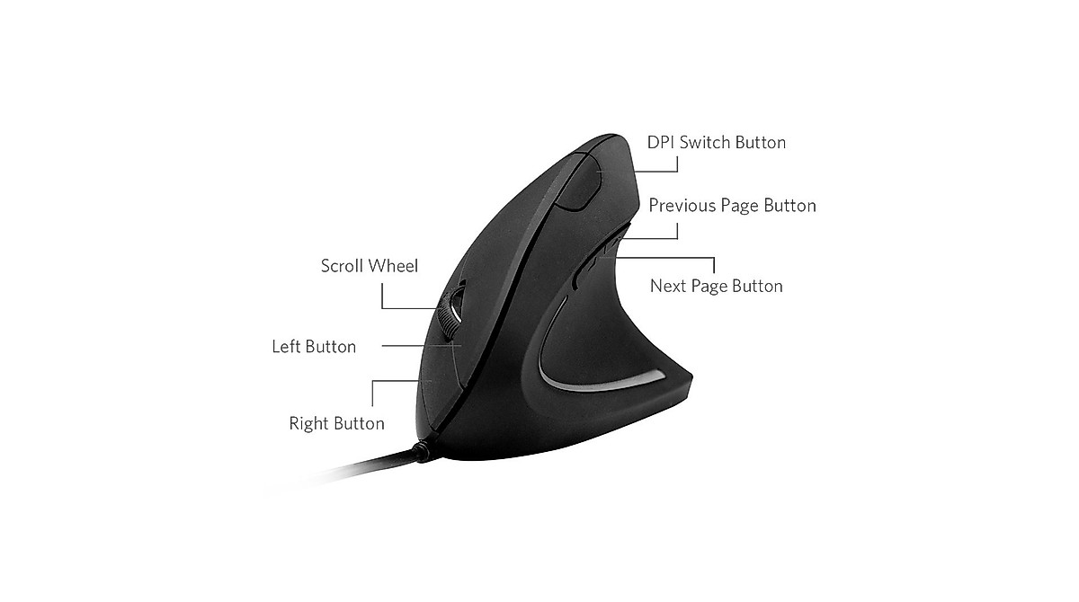Shop Anker Ergonomic Vertical Mouse - Renewed 1000/1600 DPI