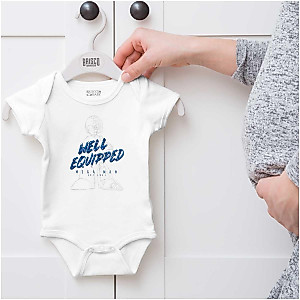 Brisco Brands Mega Man Retro 1990s Anime Cartoon Baby Romper Boys or Girls