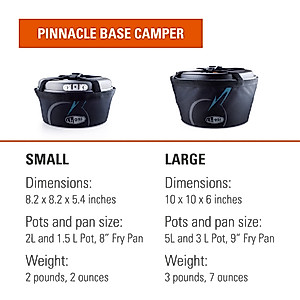 GSI Outdoors, Pinnacle Base Camper, 8-Piece Camp Cookset, Large