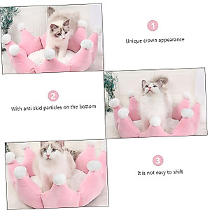 ABOOFAN Warm Pet Nest s Hort Hair House Pet Cat Bed Non-Slip Soft Fluffy Winter Pet Bed
