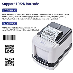 n/a 80mm Thermal Label Printer Wired Barcode Printer USB Connection Label Sticker Compatible with Windows for Shipping Labels