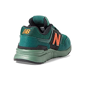 New Balance Baby Girls Kids 997H Bungee Lace Sneaker, Nightwatch Green/Jade, 4 Wide Infant