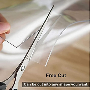 Clear PVC Desk Chair Mat Clear Plastic Entry Rugs Runners, Transparent Anti Slip Carpet Mats/Indoor Kitchen Waterproof Floor Pads Protector, Easy to Clean-110cm/130cm/150cm Wide,Can Be Cut for Office