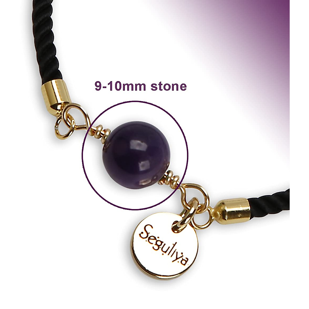 February Birthstone Jewelry - Kabbalah Spiritual Pandora Bracelet | Charm Bracelets For Women | Natural Gemstone Chain with Real Stone | | Birthday, Anniversary, Wedding, Birthstone Bracelet