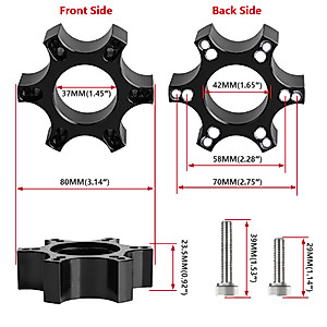 Htostar Racing Steering Wheel Adapter Plate 70MM 2.75" Compatible With Thrustmaster T300RS with 13 14 Inch Steering Wheel [video game]
