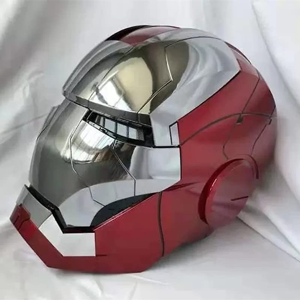 YONTYEQ Iron-man MK 5 Helmet Wearable Electronic Open/Close Iron-man Mask Kids Toys Birthday Christmas Gift (Silver)