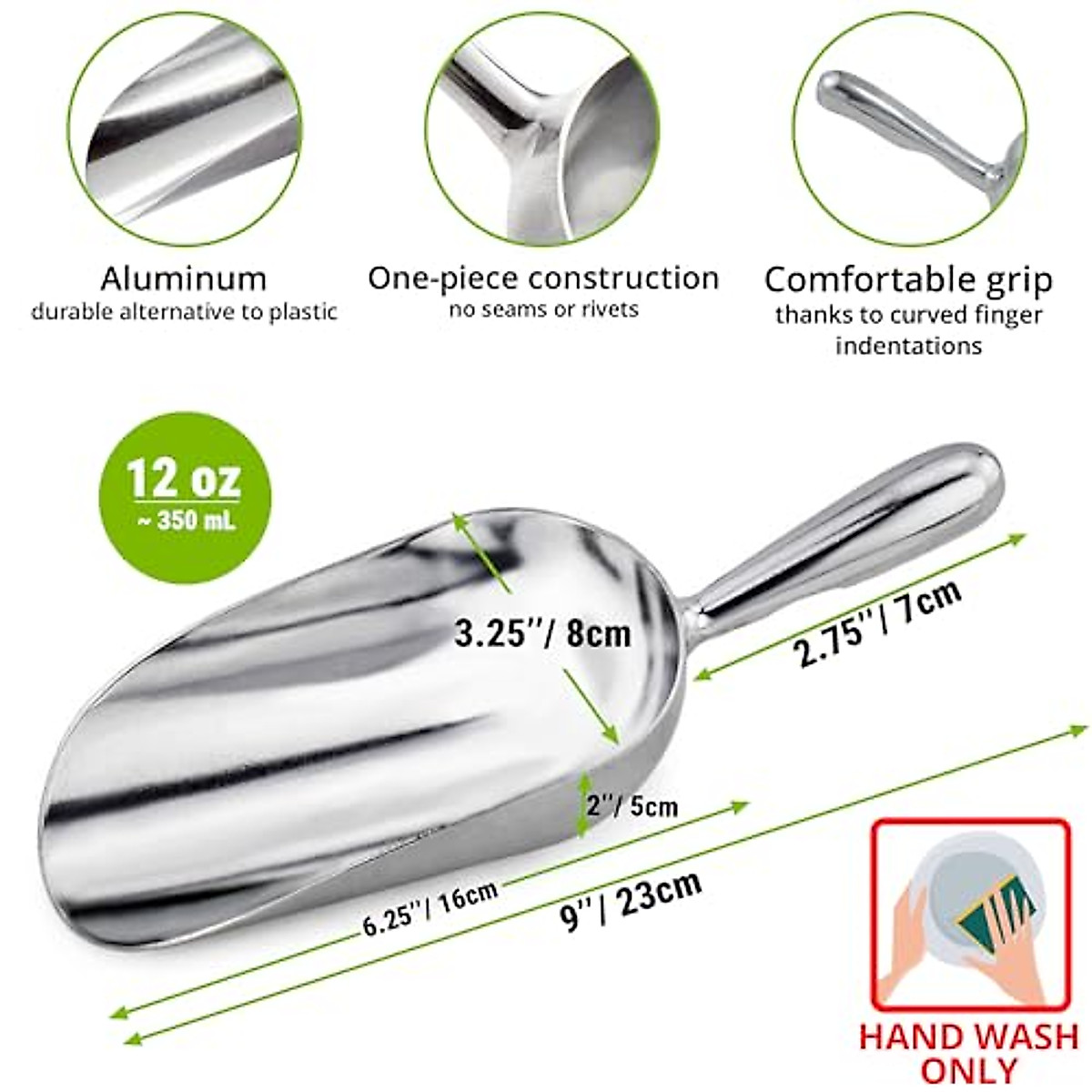 CUSINIUM Aluminium Popcorn Scoop - Popcorn Salt Shaker - [75 pcs] 1oz Popcorn Bags Bundle