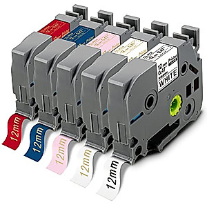 Pristar Compatible Replace for Brother TZe-R231 TZe-R234 TZe-RE34 TZe-RN34 TZe-RW34 TZe Satin Ribbon Tapes for Brother PT-P710BT D210 H110 H100 E110 H101 E300 H107B H500 P300BT GL-H105 H101