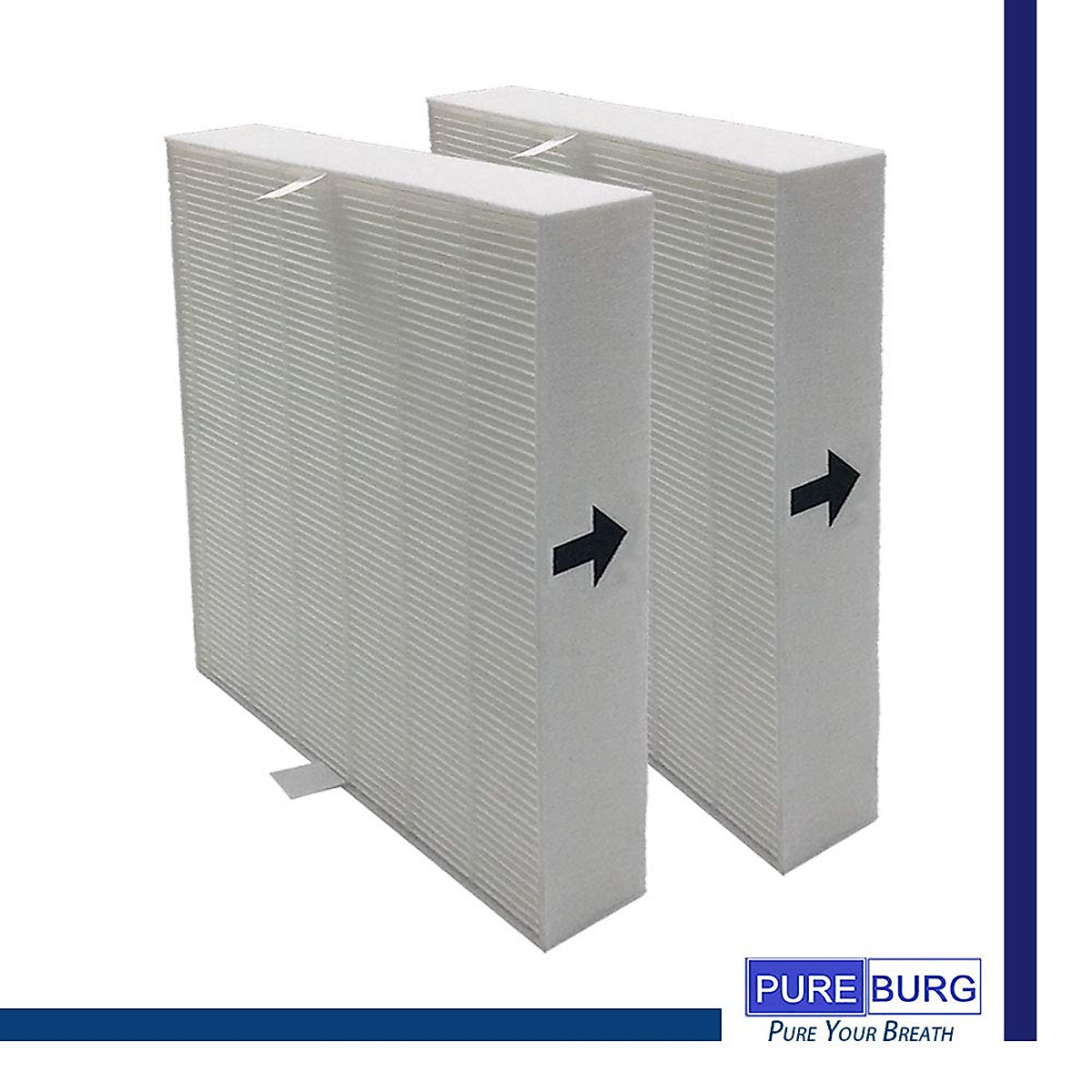 PUREBURG HPA100 True HEPA Replacement Filter Set Compatible with Honeywell HPA090 HPA094 HPA100 HPA104 HPA105 HPA106 Console Series Air Purifiers, Part Number HRF-R1 HRF-AP1 HRF-ARVP100