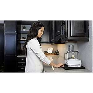 Nifty Small & Medium Appliance Rolling Tray - White, Home Kitchen Counter Organizer, Integrated Rolling System, Non-Slip Pad Top for Coffee Maker, Stand Mixer, Blender, Toaster