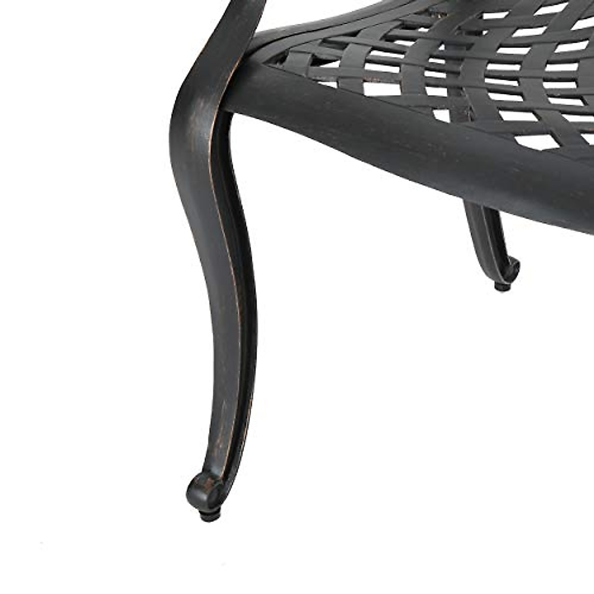 Christopher Knight Home Austin Outdoor Cast Aluminum Dining Chairs, 2-Pcs Set, Shiny Copper